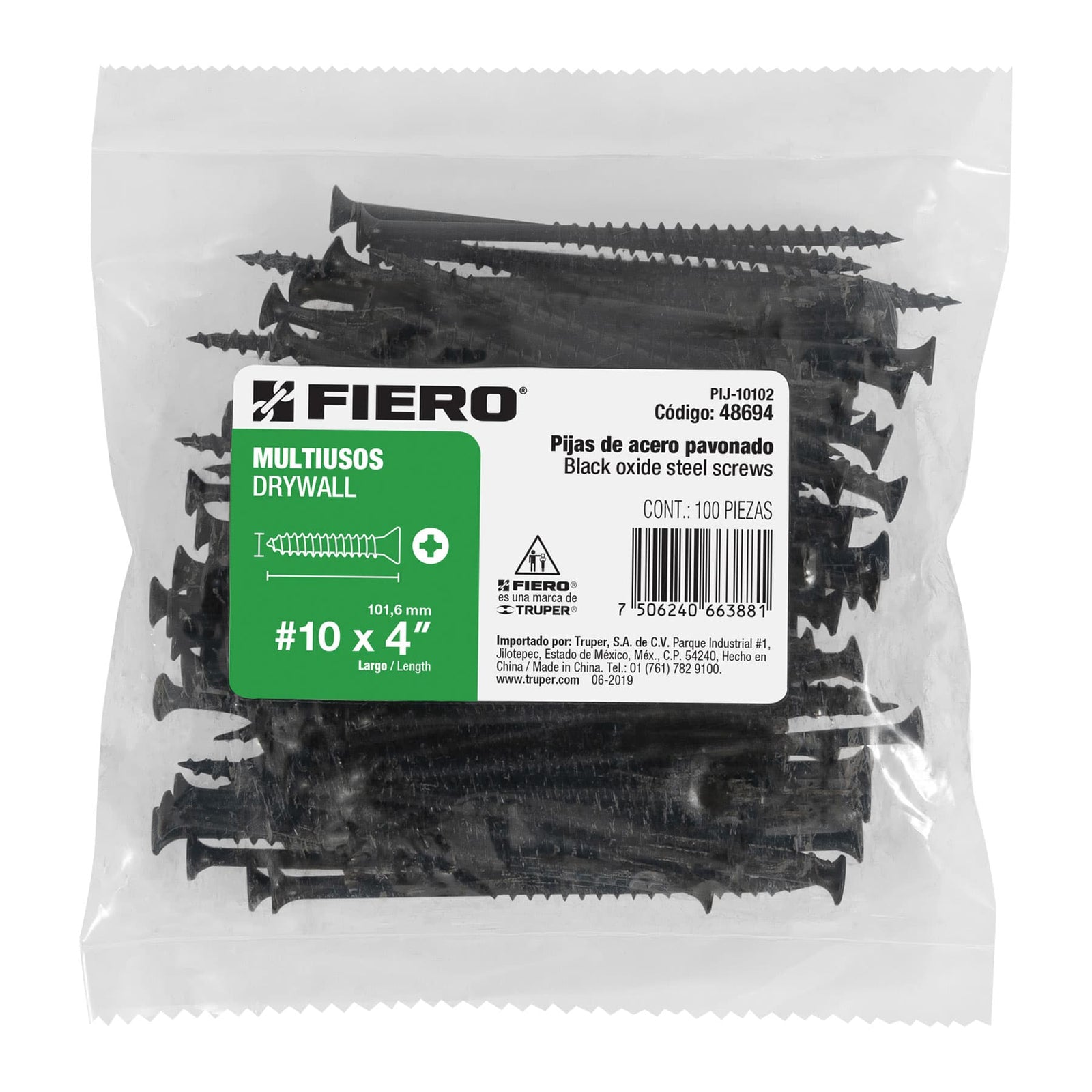 Pijas multiusos 10 x 4" caja con 100 piezas – Ferretería Feresmar