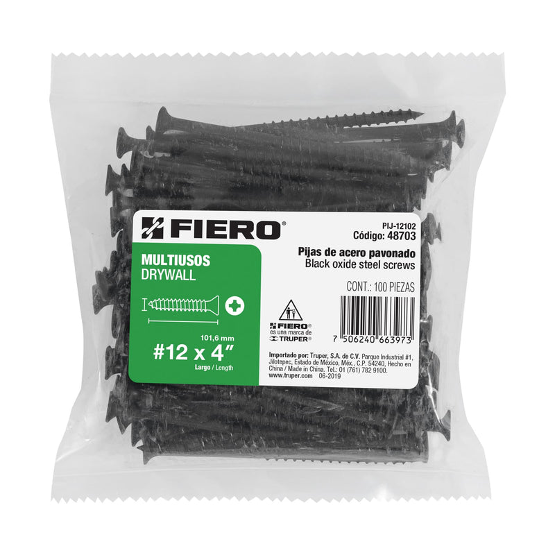 Pijas multiusos 12 x 4" caja con 100 piezas – Ferretería Feresmar