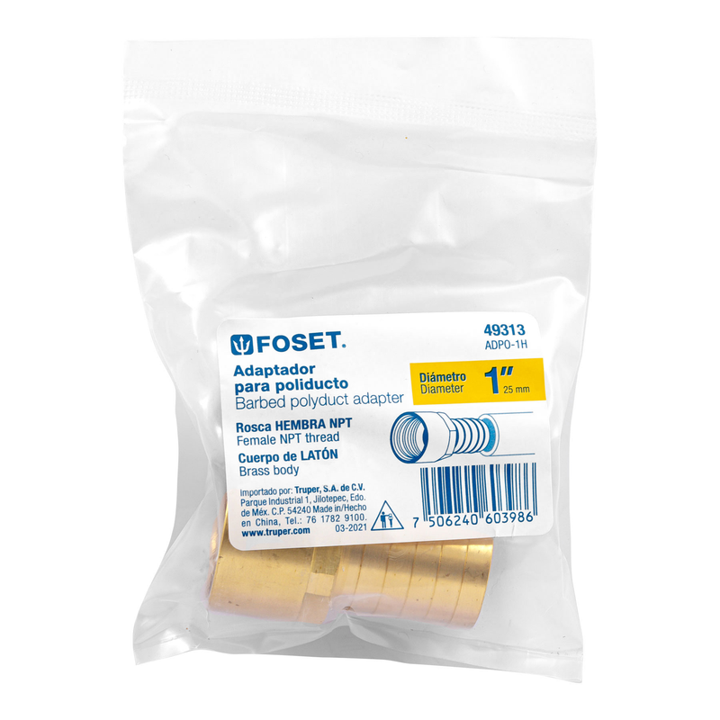 Adaptador para poliducto, 1", hembra – Ferretería Feresmar