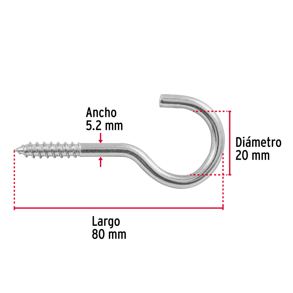 Armella 23 x 110, abierta, caja con 72 pzas – Ferretería Feresmar