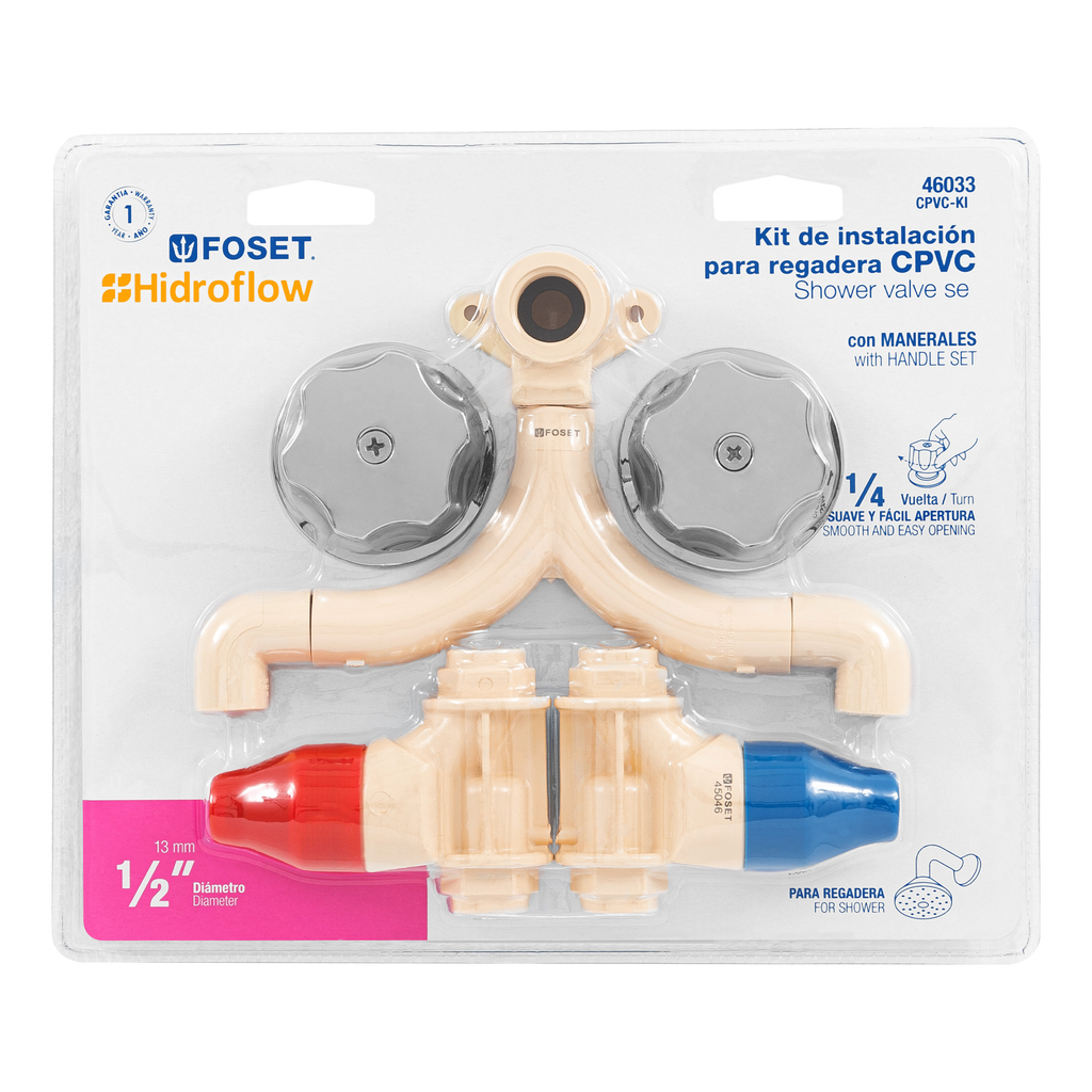 KIT de conexiones y válvulas CPVC para instalación regadera ...
